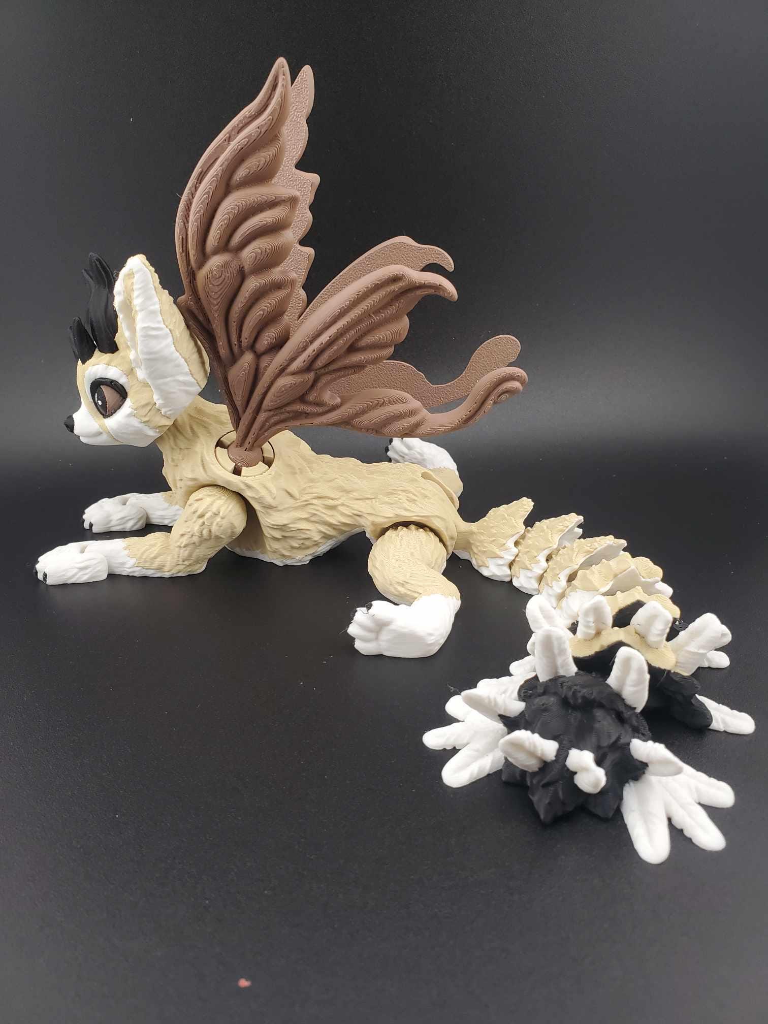 Fairy Fennec Fox 3D Printed Articulated Dragon Fidget Toy - Etsy