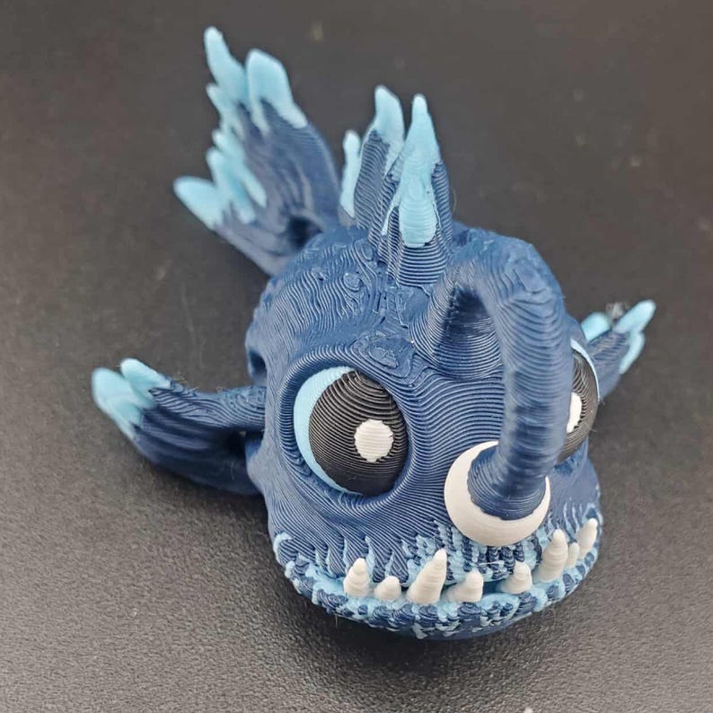 3D Printed Angler Fish Fidget Toy: Glow-in-the-dark Articulated Mini - Etsy
