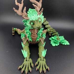 Forest Dragon Fidget Toy 3D Printed Articulated Figure - Etsy