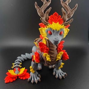 Forest Dragon Fidget Toy 3D Printed Articulated Figure - Etsy