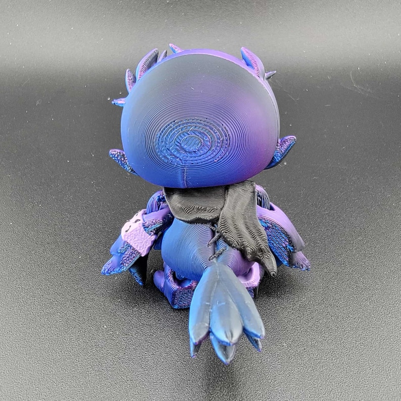 Voodoo Crow Figure | 3D Printed Tricolor Iridescent Raven With ...