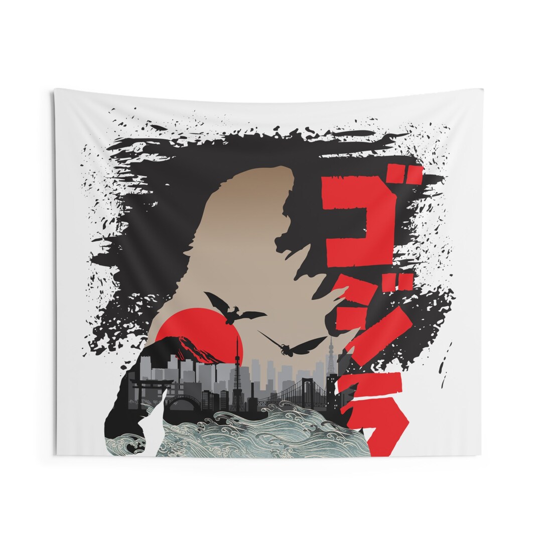 Godzilla Mothra Rodan Over Tokyo Art Tapestry - Etsy