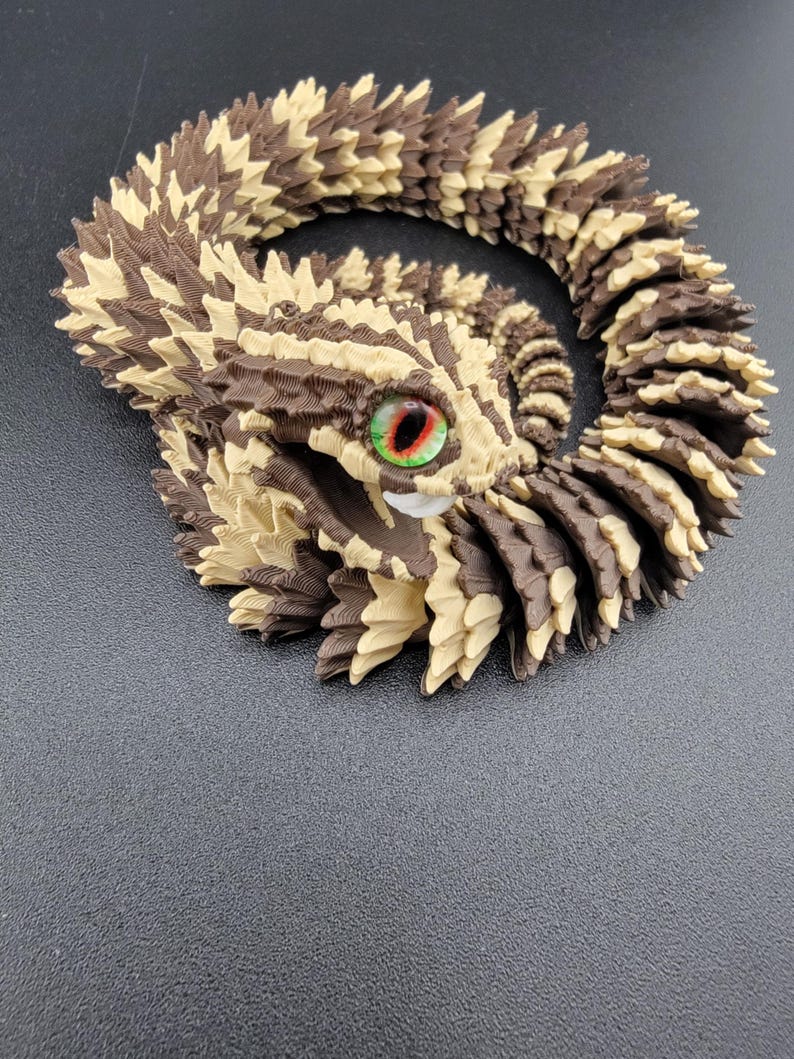 Flexi Bush Viper Fidget Toy: Fully Customizable 3D Printed Articulated ...