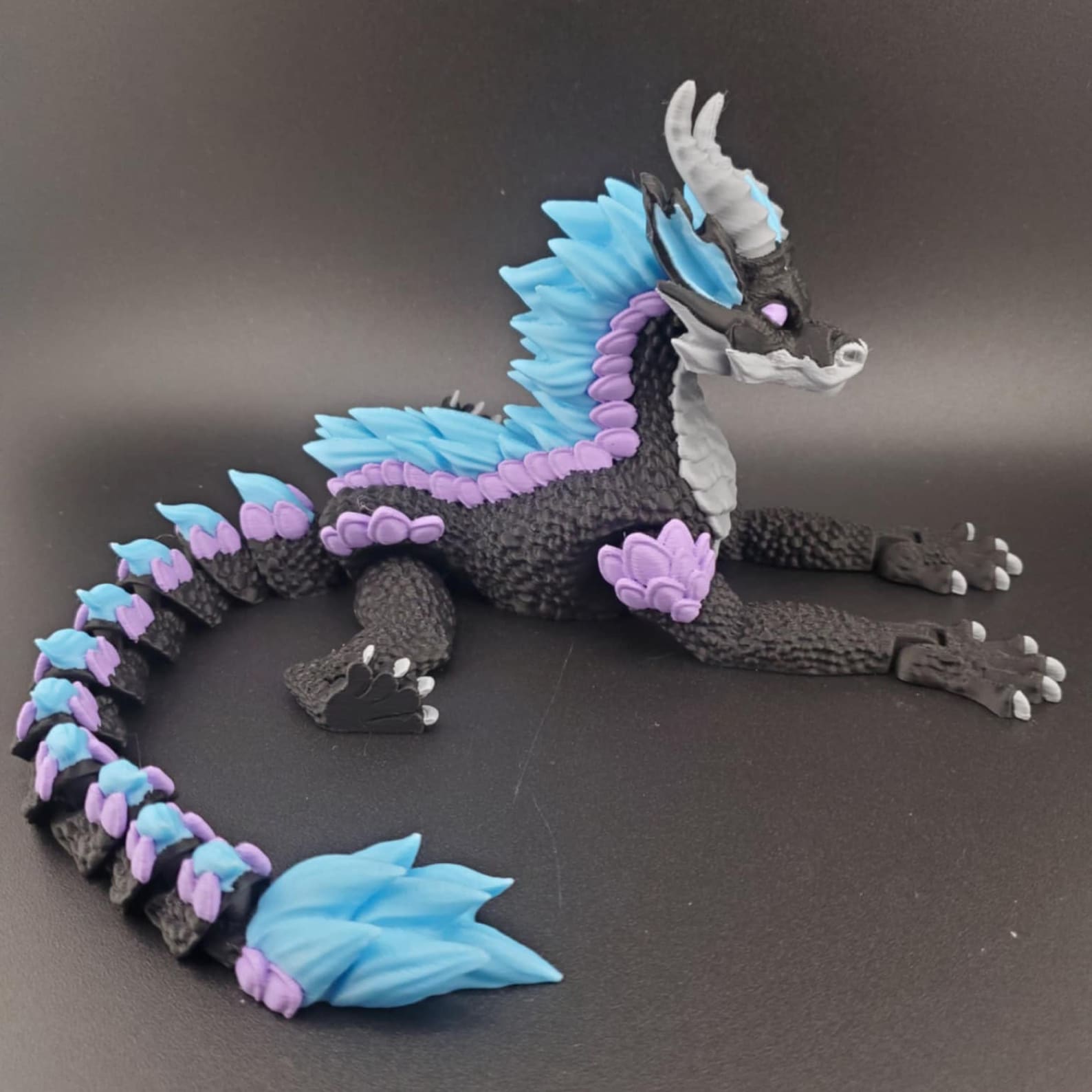Knox - Glow in the Dark 3D Printed Articulated Night Dragon Flexi ...