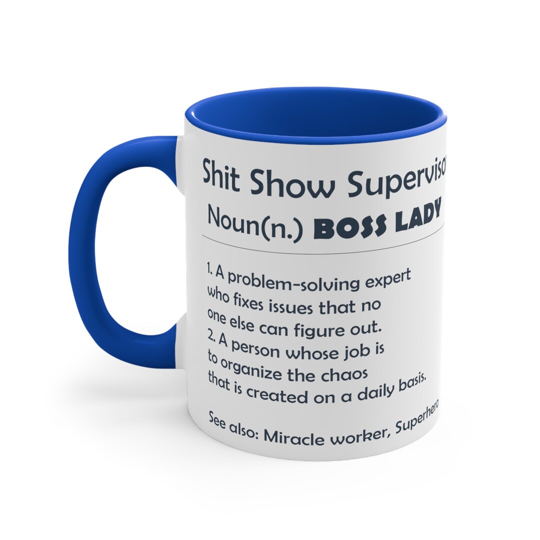 Funny Shit Show Supervisor Mug, Sarcastic Boss Gift, Coworker Gift ...