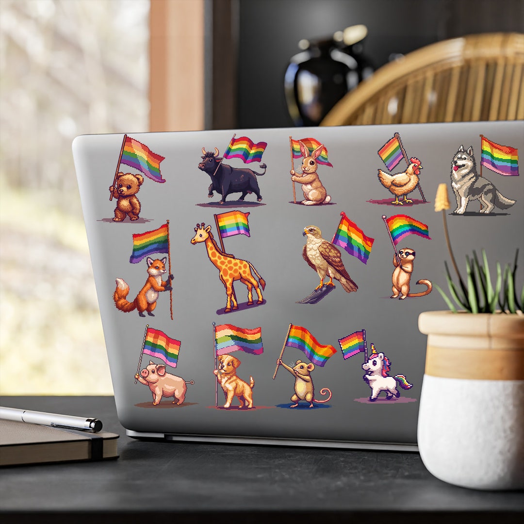 Pride Flag Sticker Collection 13 Pride Animal Stickers, LGBTQ+ Pride ...