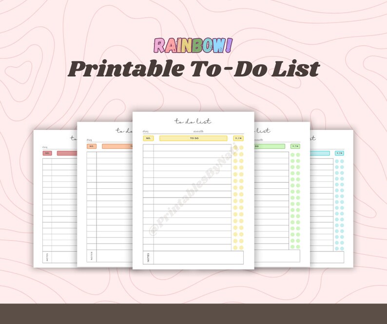 Minimalist Cute To-do List Printable To-do List Custom Template 8 ...