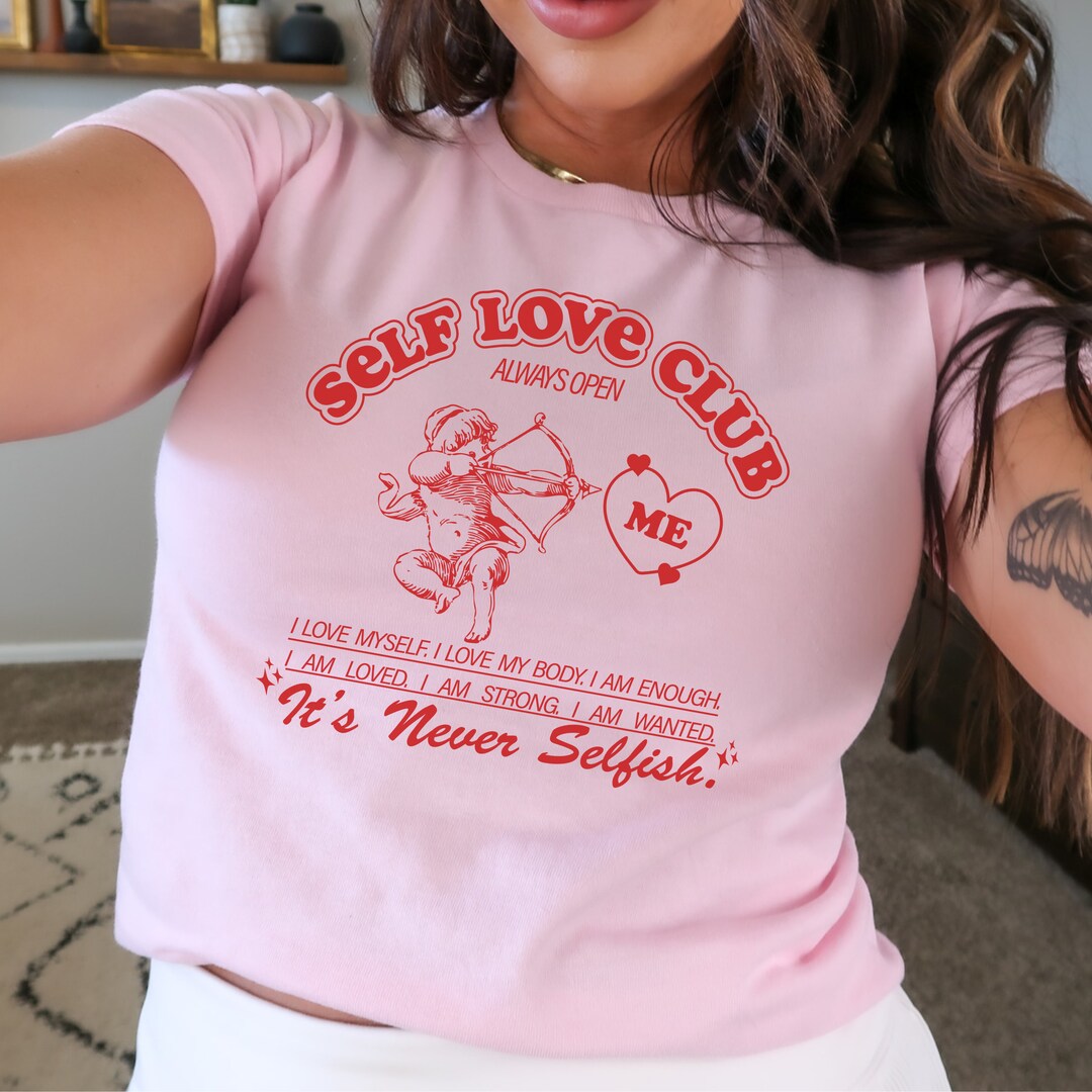 Self Love Club Baby Tee Y2k Cropped Shirt Cupid Vintage Self Love Tee ...