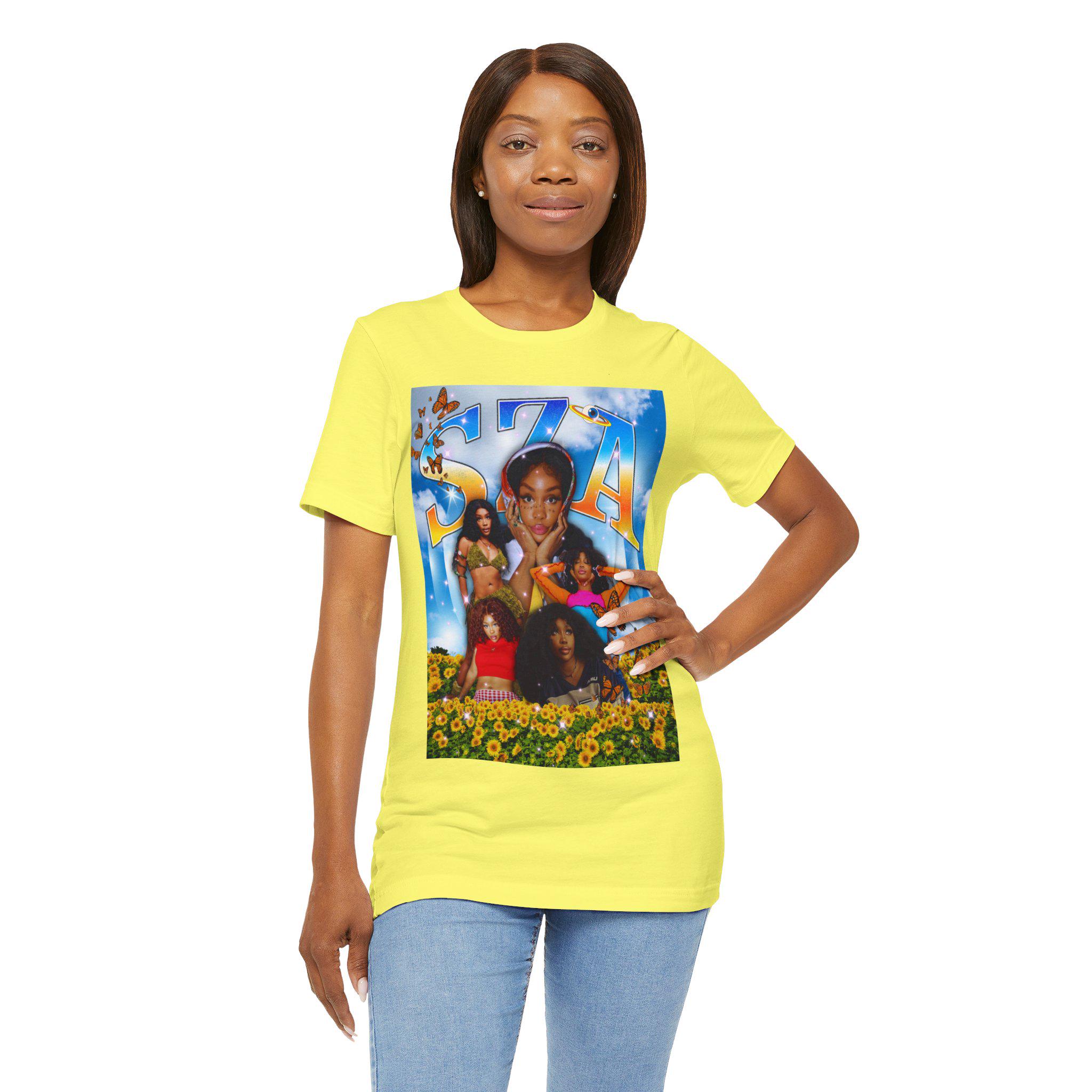 Sza Shirt, Sza Full of Butterflies Shirt, Sza Unisex Jersey Short ...