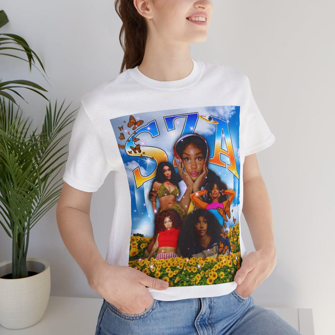 Sza Shirt, Sza Full of Butterflies Shirt, Sza Unisex Jersey Short ...