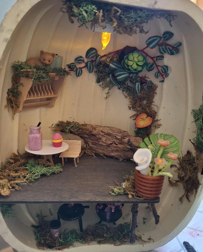 Nutshell-pumpkin-fairy House Diorama - Etsy