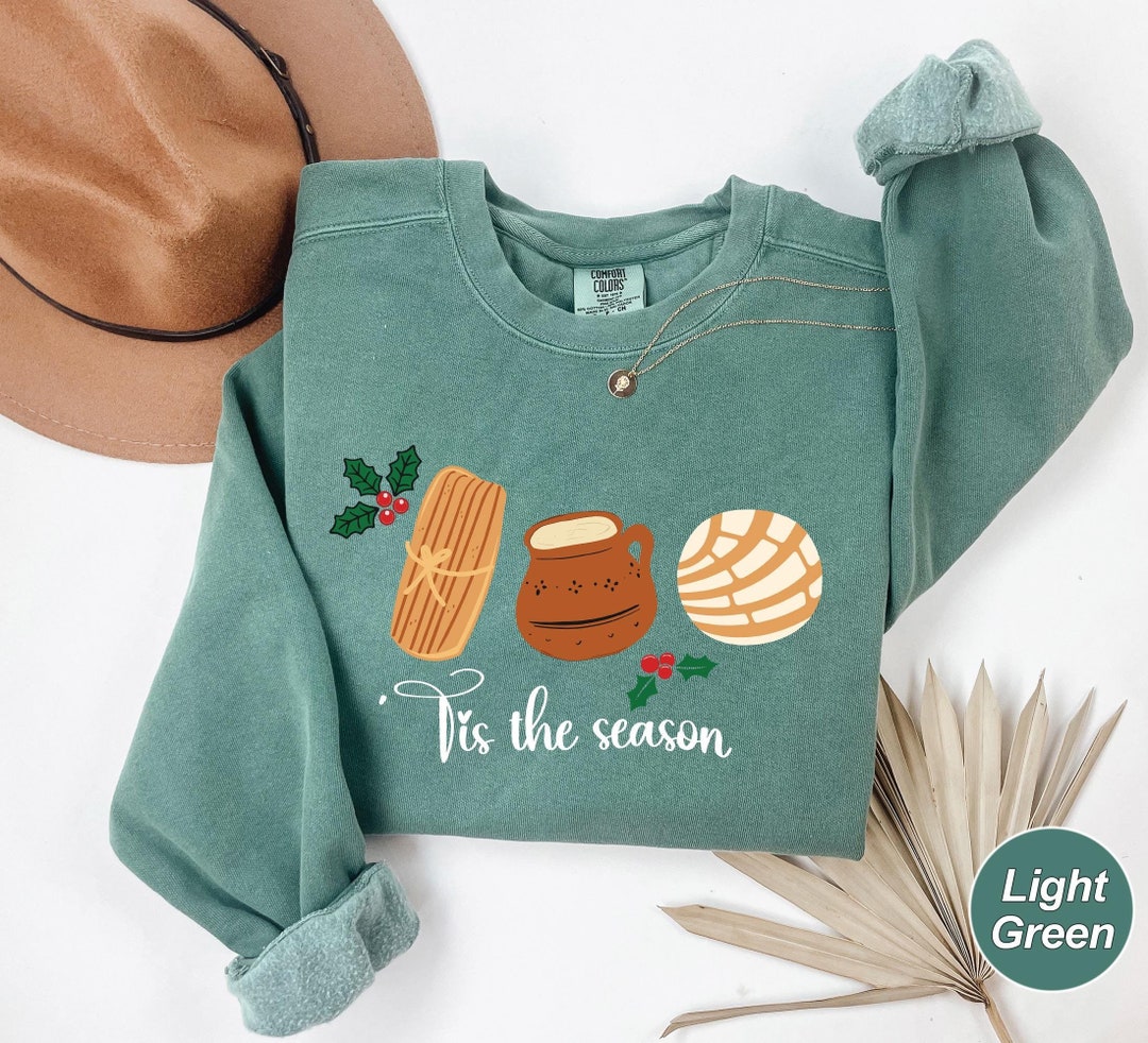 Mexican Christmas Tis the Season Pan Dulce Sweatshirt, Feliz Navidad ...