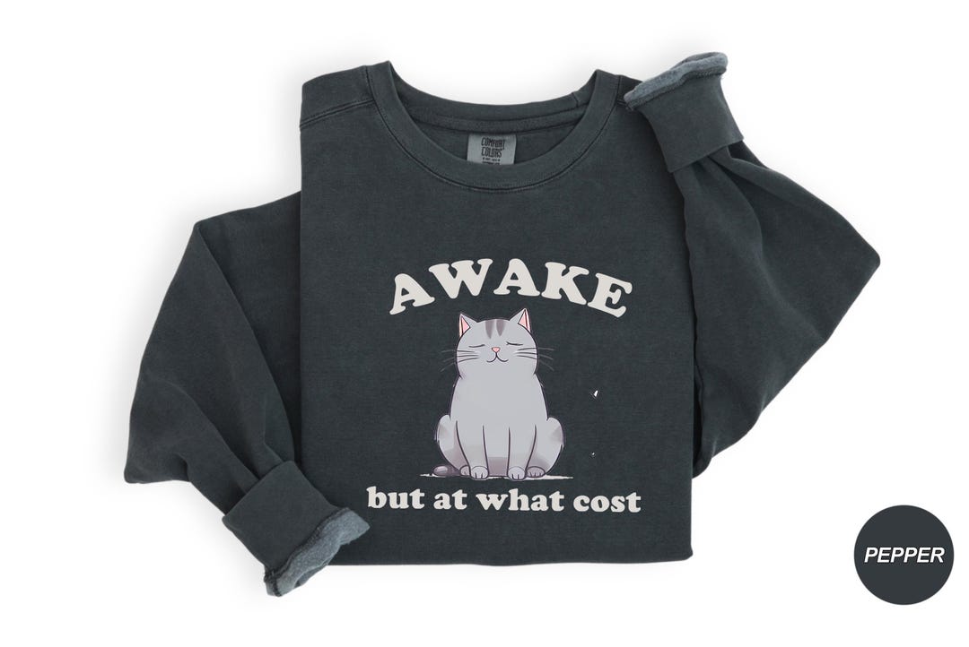 Awake but at What Cost Sweatshirt, Funny Meme Sweatshirt and Hoodie ...