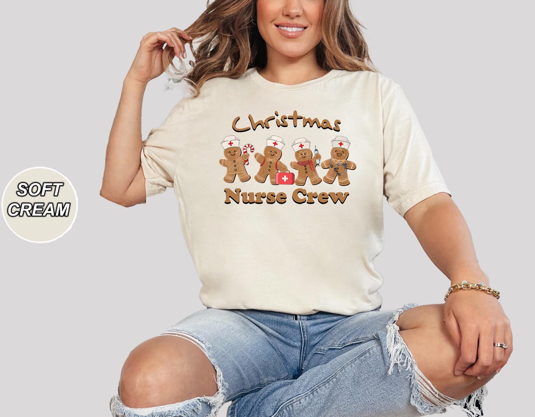 Gingerbread Christmas Nurse Shirt, Christmas T-shirt, Nurse Christmas ...