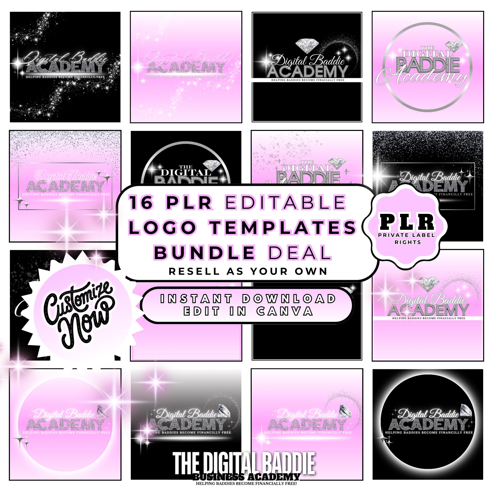 PLR Dfy Logos Glam Logo Customizable Design Done for You Logos Design ...
