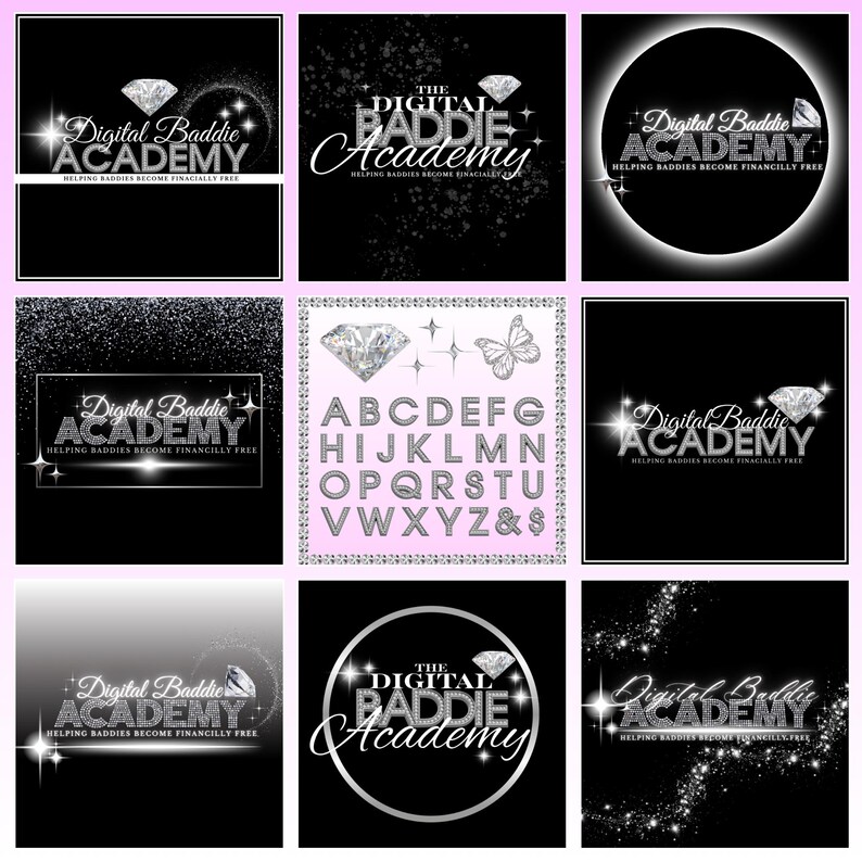 PLR Dfy Logos Glam Logo Customizable Design Done for You Logos Design ...