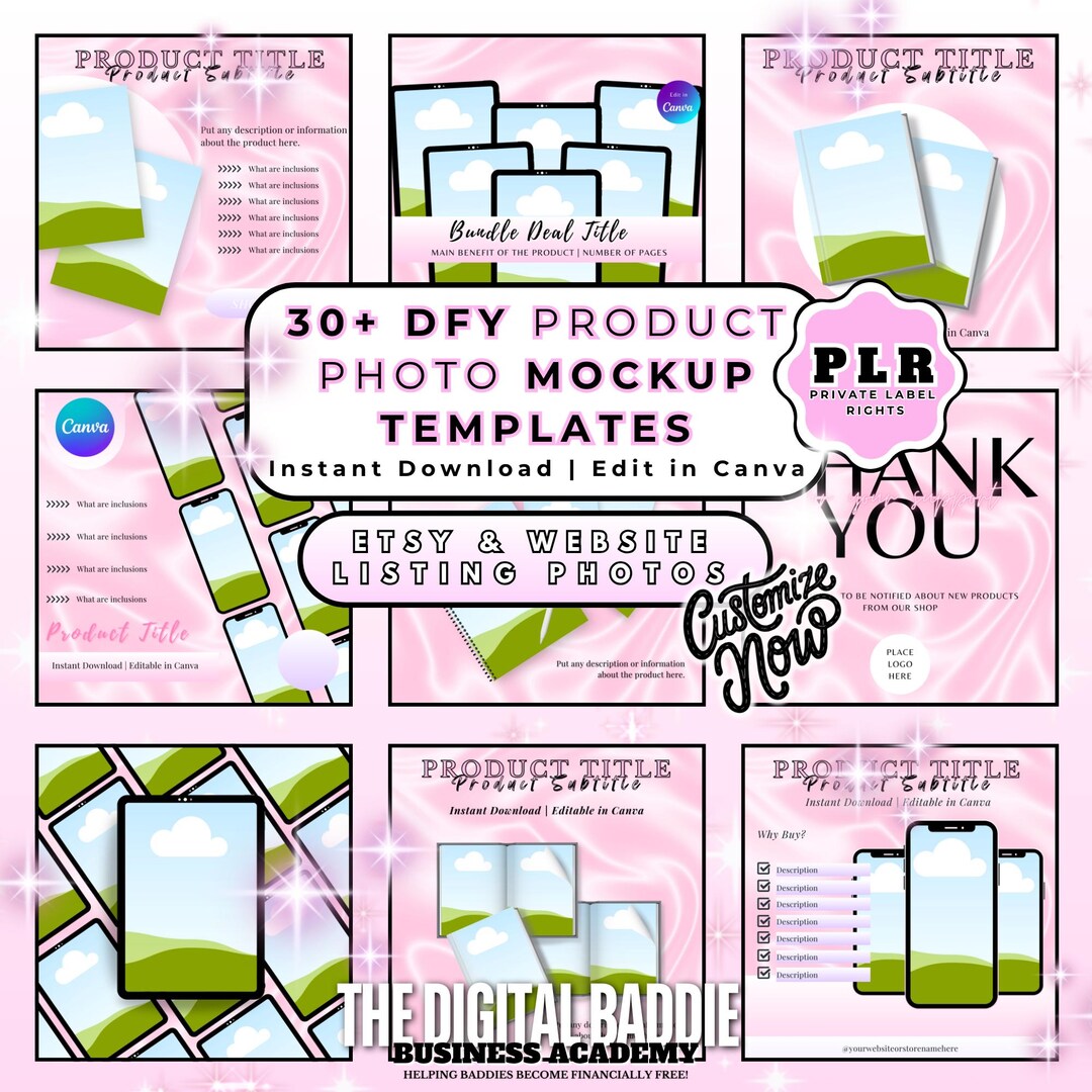 PLR Dfy Product Photo Mockups for Etsy, Done for You Product Photo ...