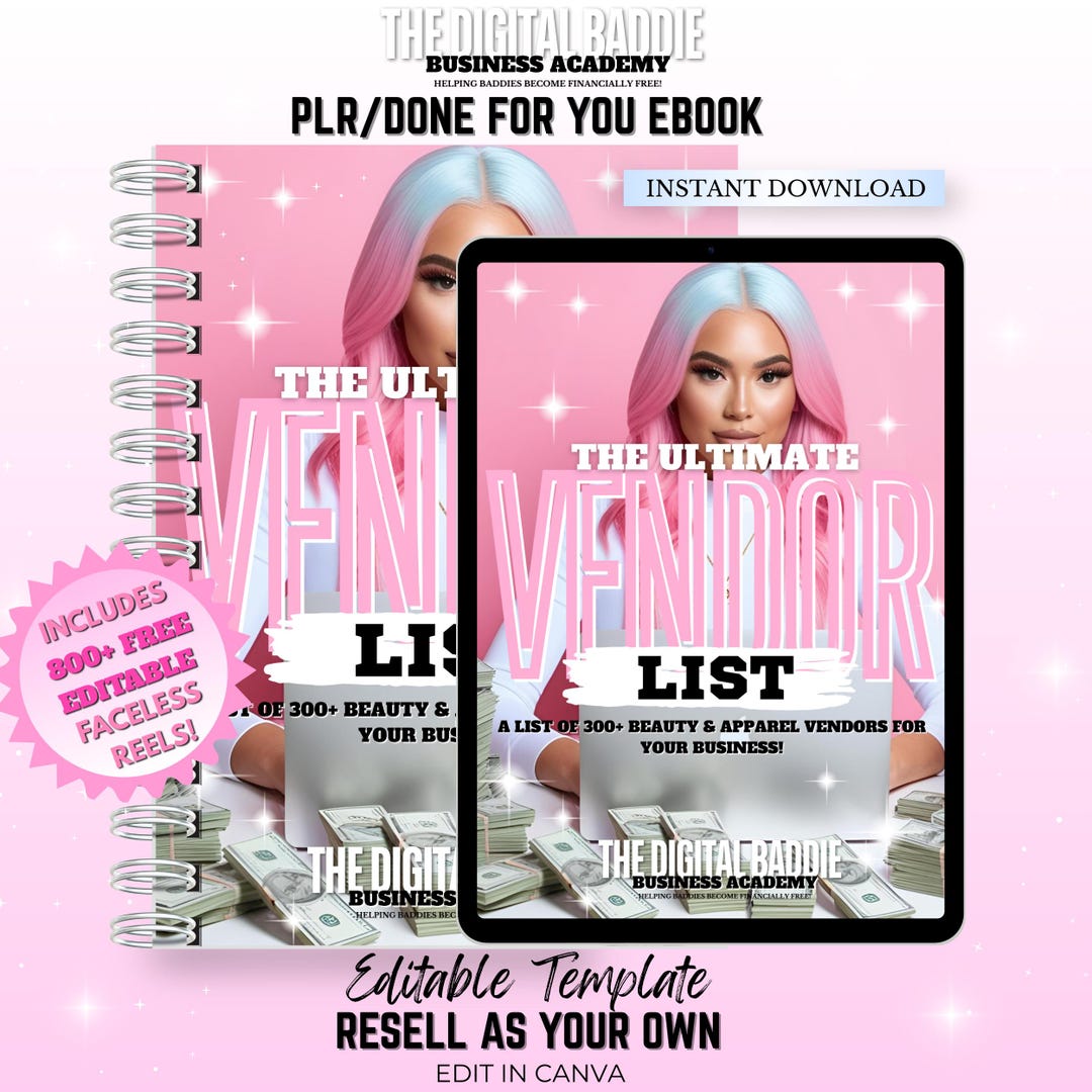 PLR, Beauty Vendors List, Vendors, Beauty Vendors, Vendor Ebook Plr ...