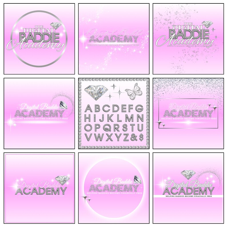 PLR Dfy Logos Glam Logo Customizable Design Done for You Logos Design ...