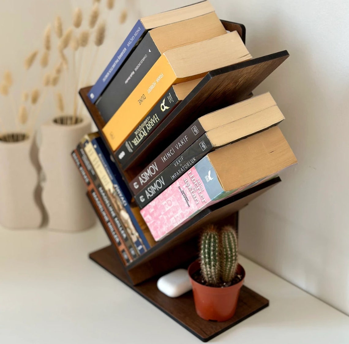 Bookcase With Desktop Shelf, Desktop Tree Bookshelf - Etsy