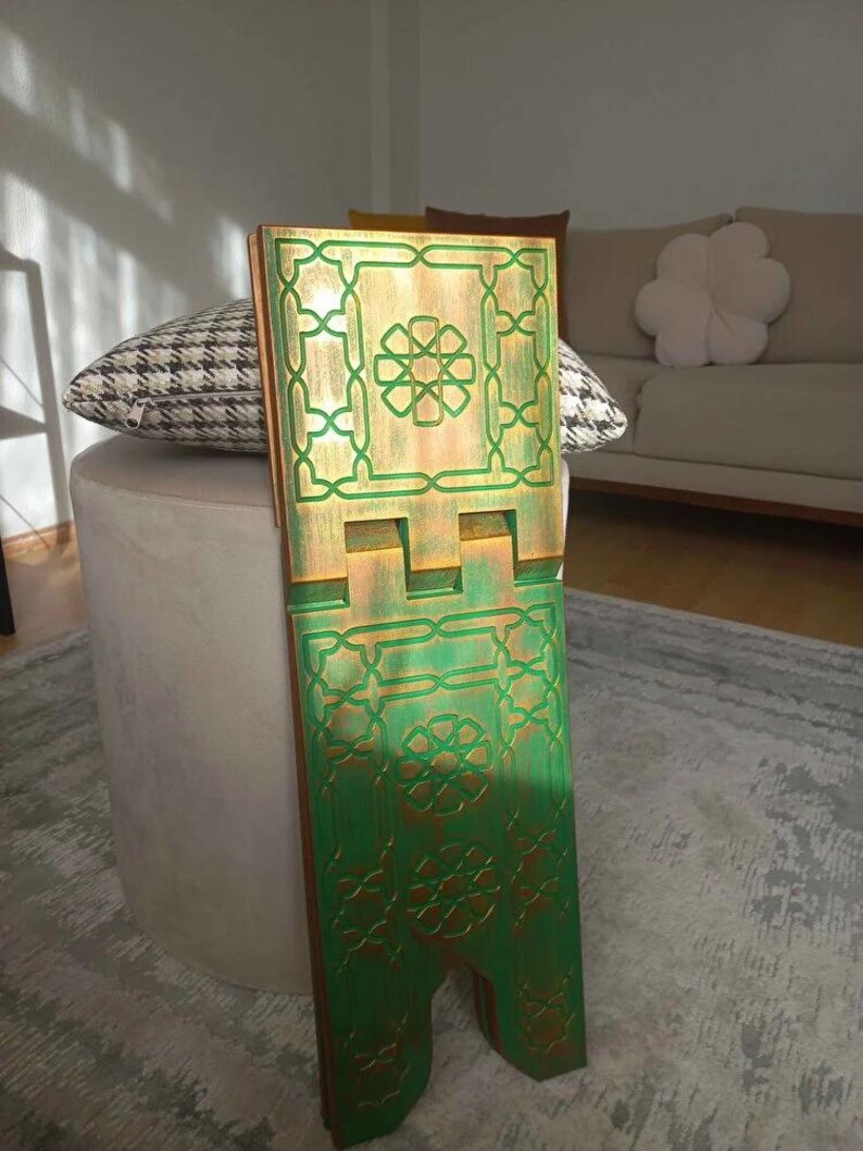 Handmade Wooden Book Stand, Adjustable Lectern, Folding Bookshelf, Book ...