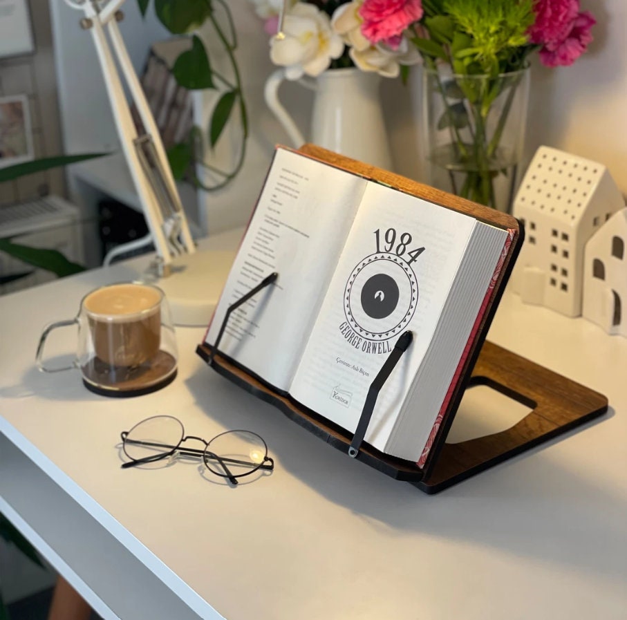 Book Reading Stand, Tablet Stand, Foldable Desktop Stand,wooden Laptop ...