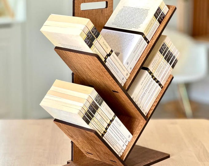 5 Tier Wide Bookshelf - Etsy