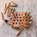 Montessori Wooden Plug-in Hedgehog Colorful - Etsy