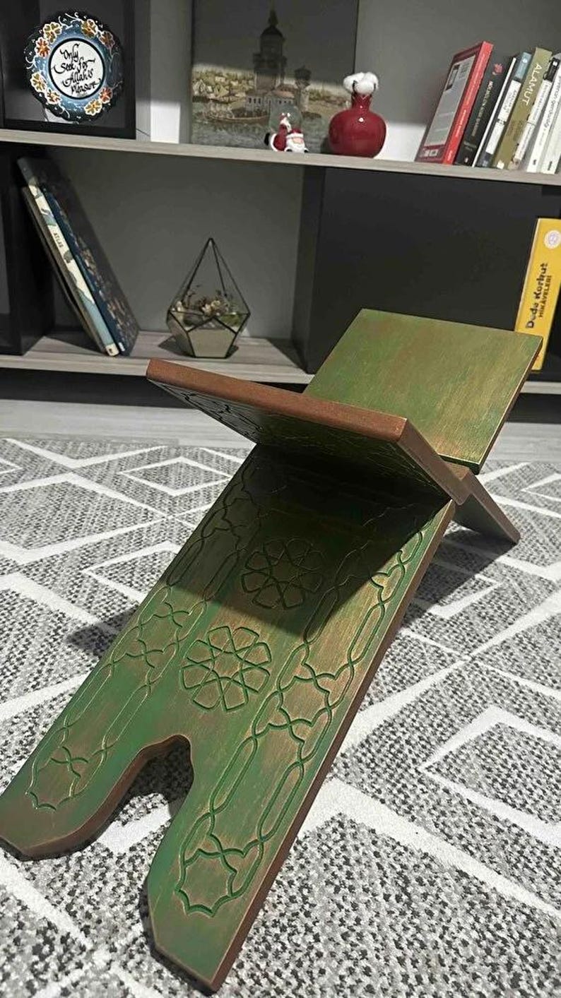 Handmade Wooden Book Stand, Adjustable Lectern, Folding Bookshelf, Book ...