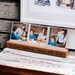 Personalised 3 Photos With Wooden Stand, Wooden Photo Display Stand ...