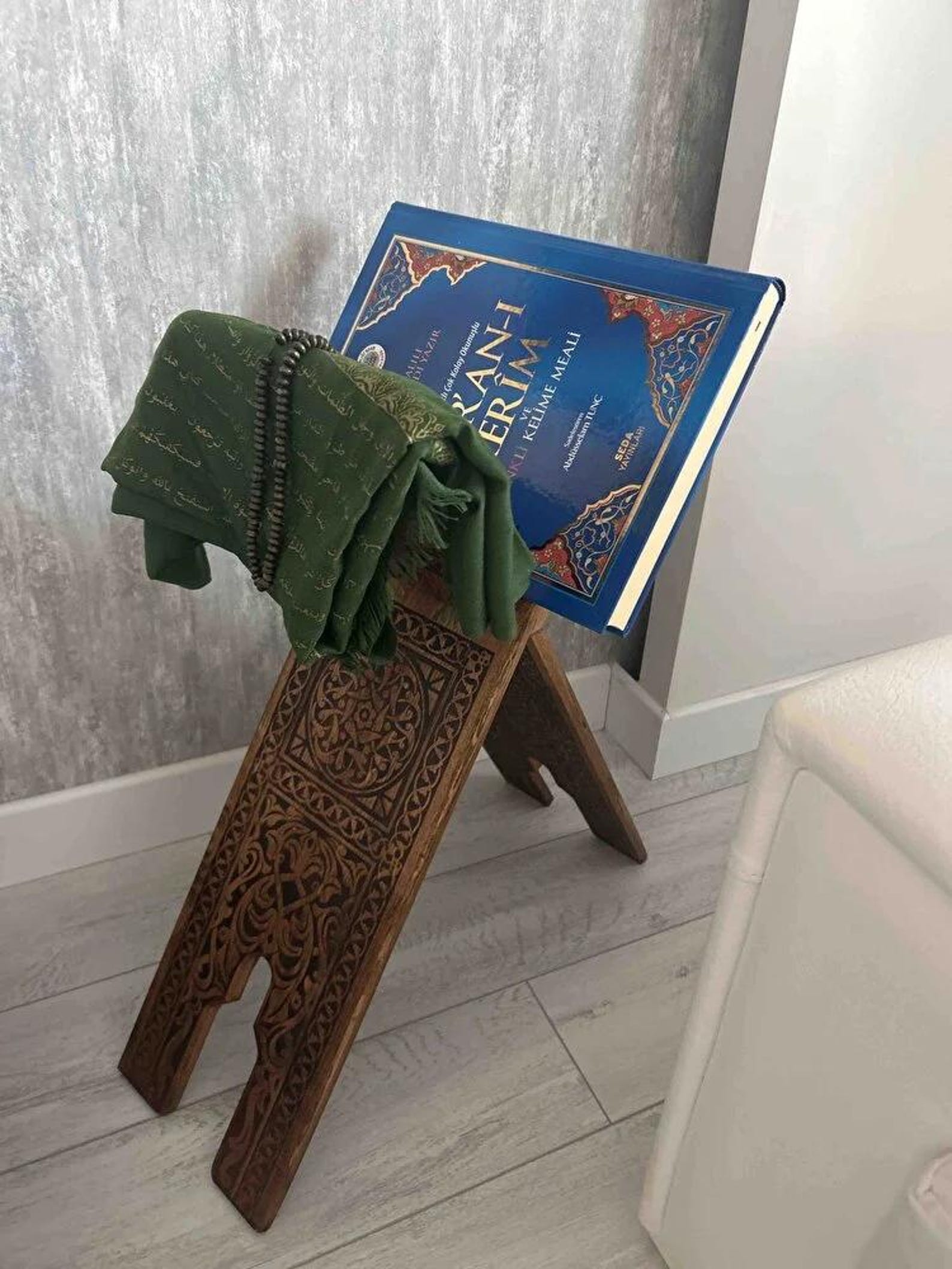 Wooden Book Stand, Adjustable Lectern, Folding Handmade Bookshelf, Book ...