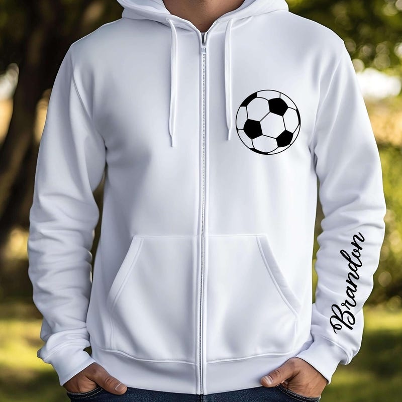 Zip Sweatshirt Soccer - Etsy