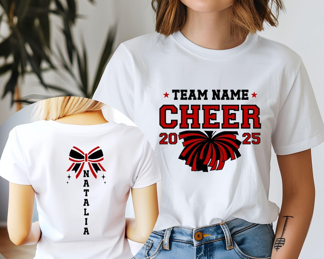 Custom Cheer Team Shirt: Personalized Cheerleader Gift, Cheer Mom T ...