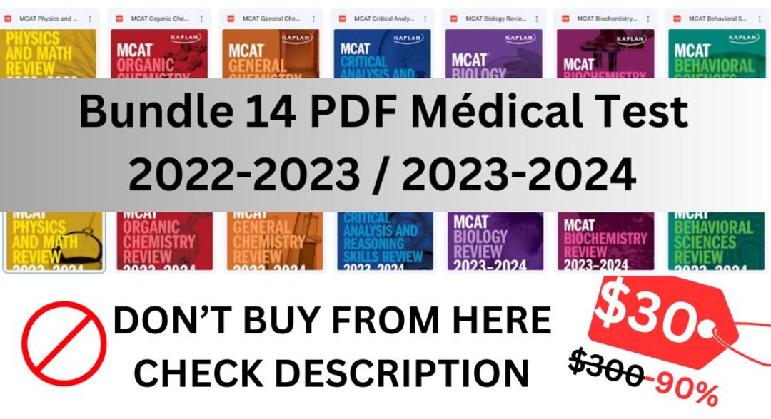 MCAT Complete 7-book Subject Review 2022-2023 and 2023-2024 - Etsy