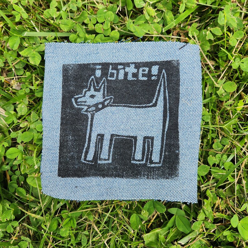 I Bite! Dog Sew-on Patch - Etsy
