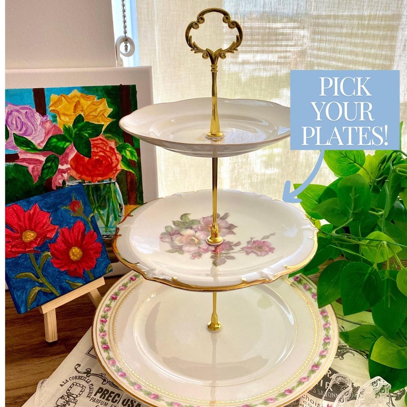 3 Tier Cake Stand - Etsy
