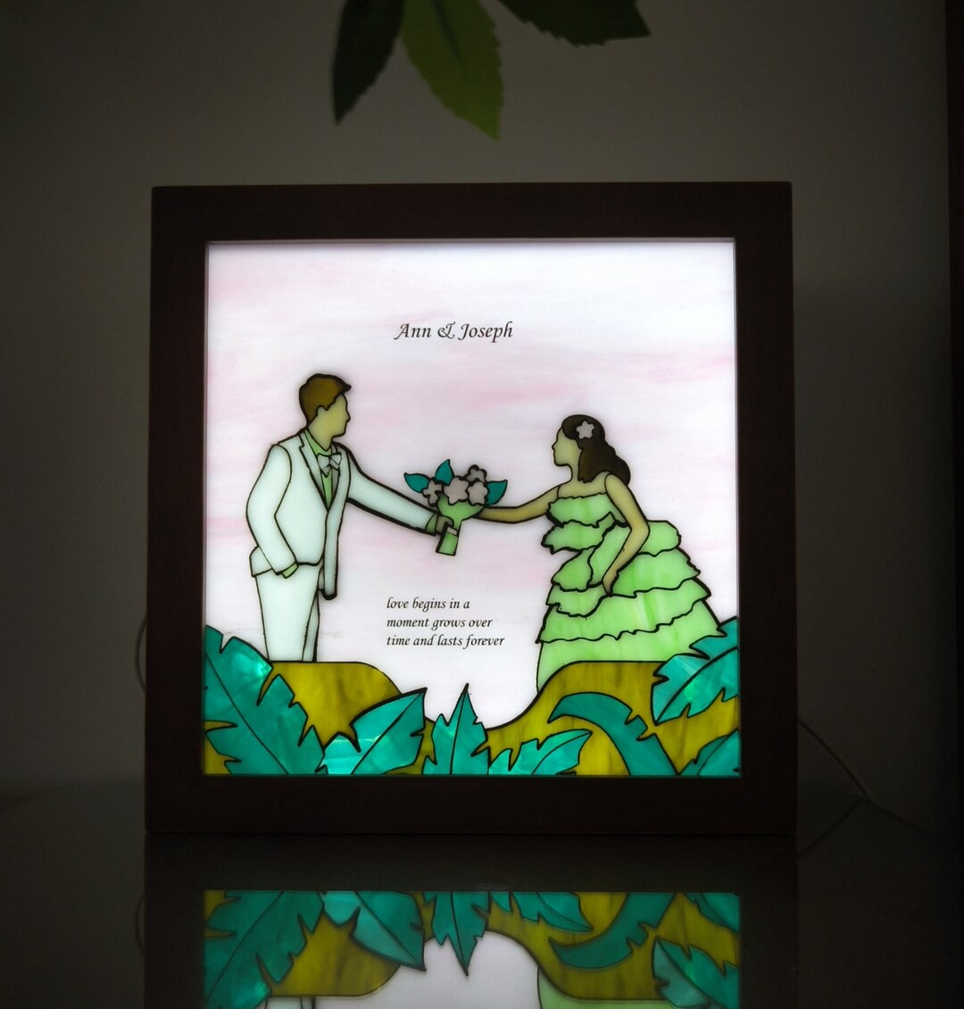 Music Box Custom Couples Portrait Anniversary Gift Wedding Gifts Gift ...