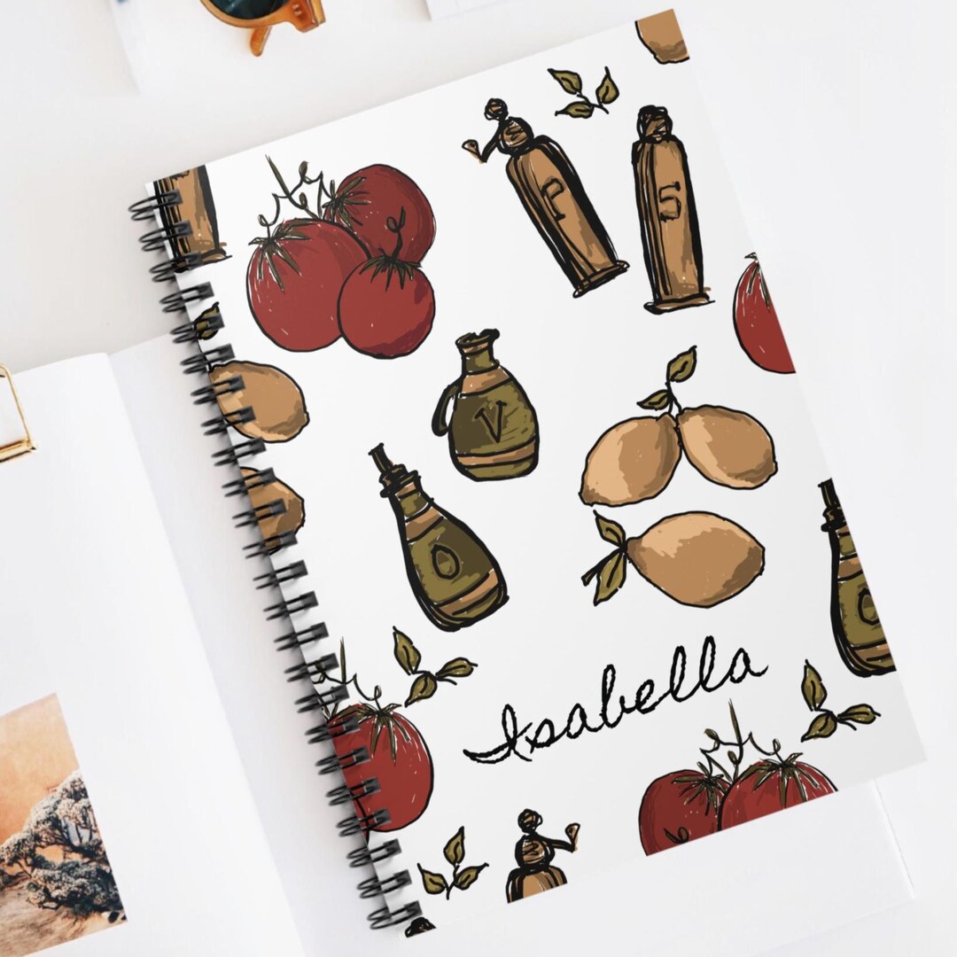 Personalized Italian Kitchen Spiral Notebook - Etsy