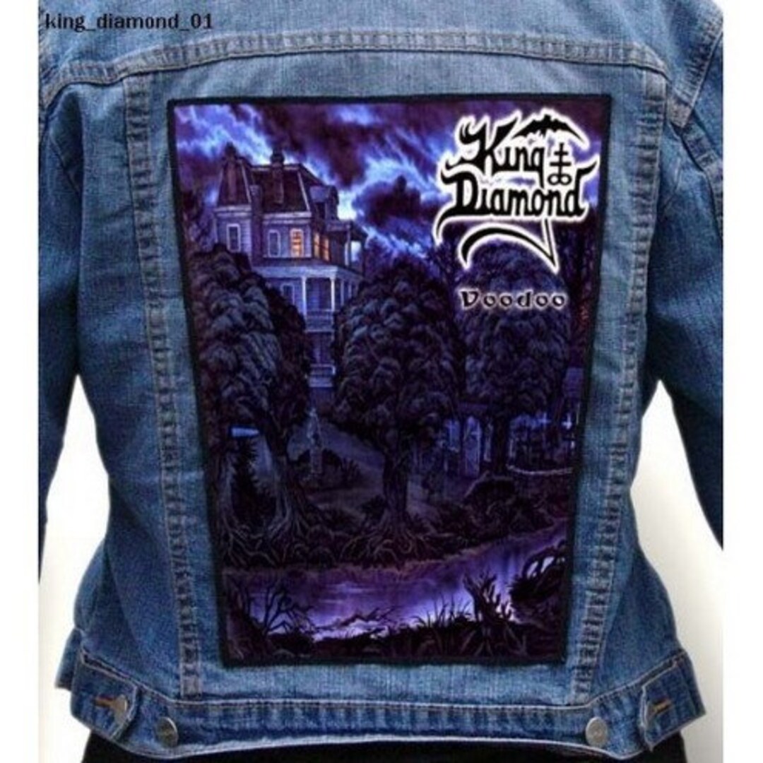 King Diamond A Backpatch Big Size Iron on Merrowed Edges Patch Applique ...