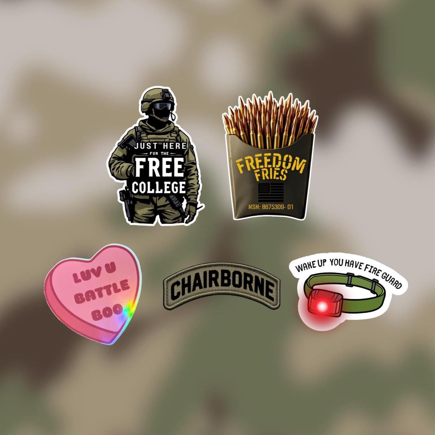 Funny Military Sticker Pack 1 (2 Inches, Vinyl) - Etsy