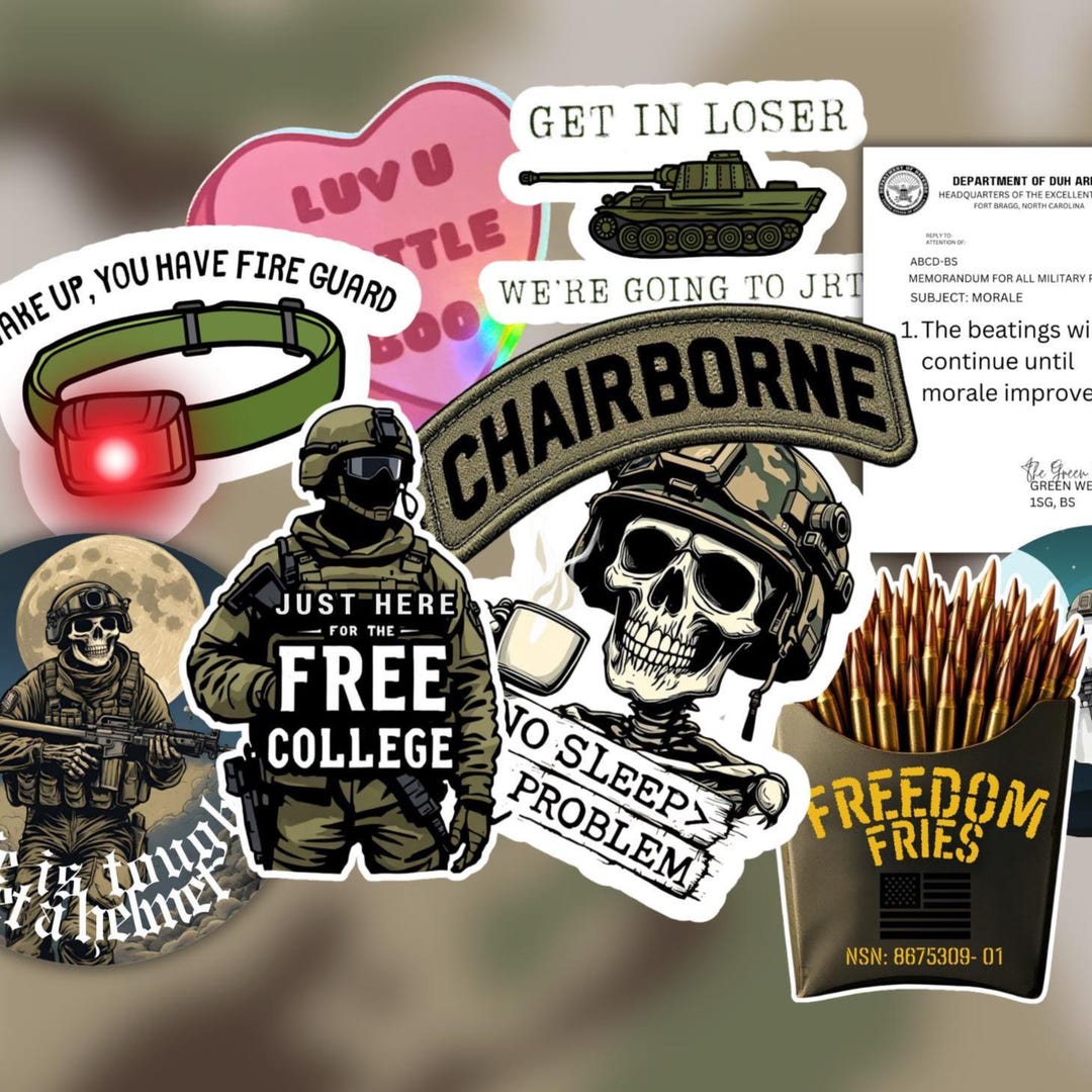 Funny Military Sticker Pack 1 (2 Inches, Vinyl) - Etsy
