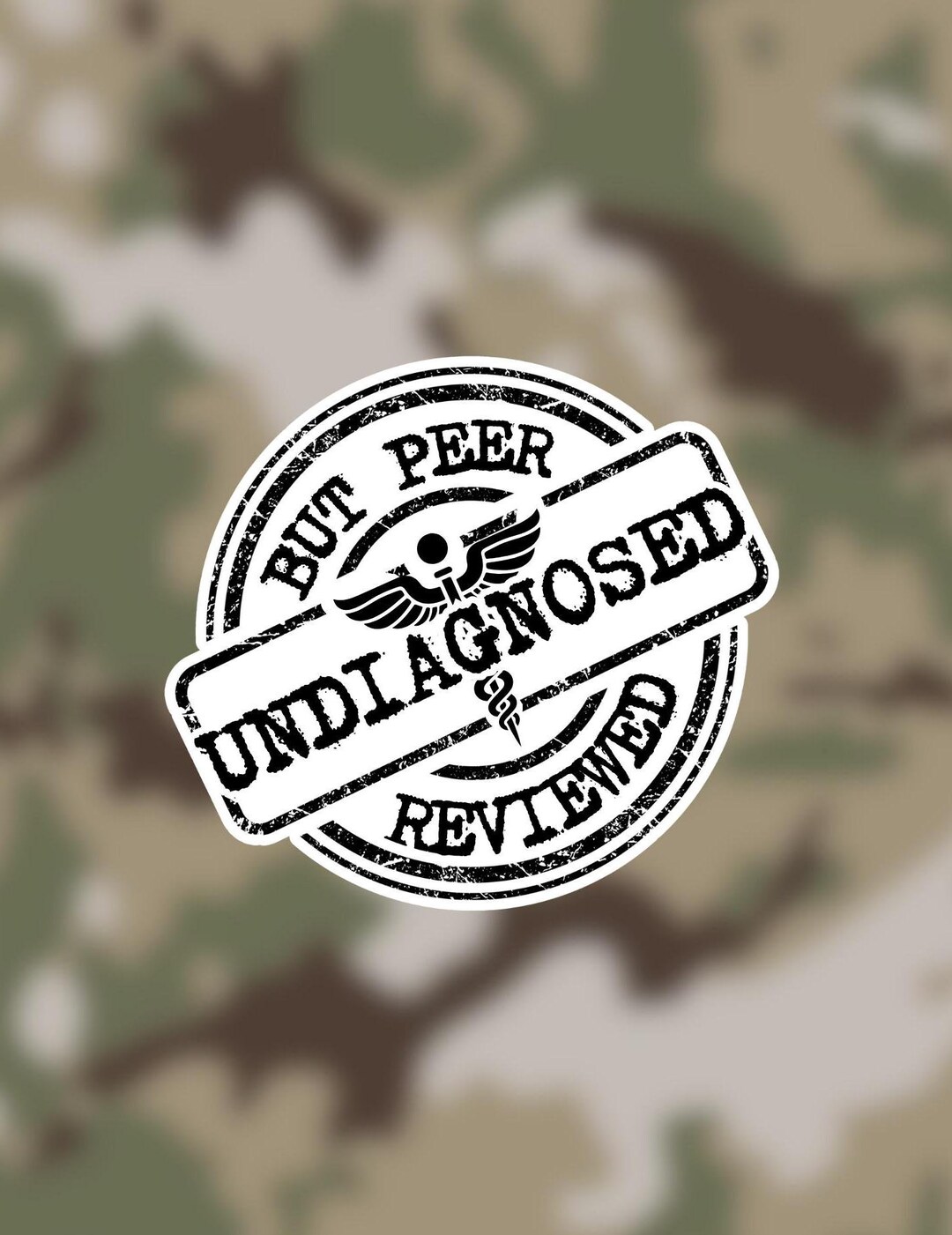 Undiagnosed but Peer Reviewed Stamp Vinyl Sticker 2.75 In - Etsy