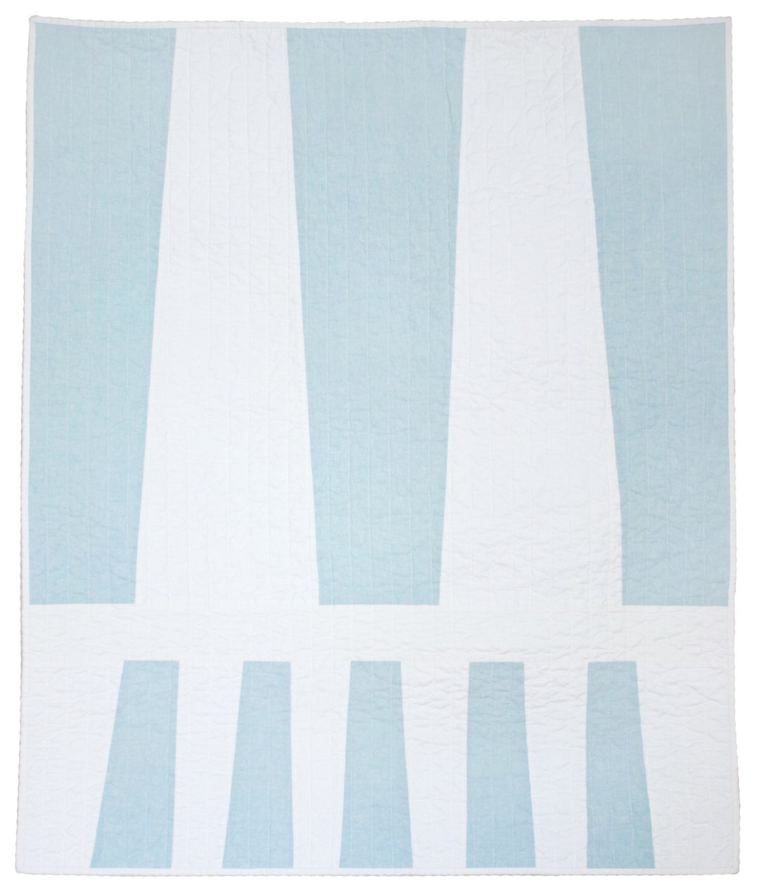 Modern Linen Quilt Aqua Variation Sky Blue - Etsy