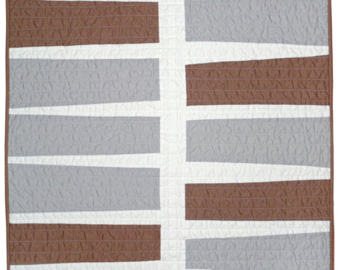 Contemporary Baby Quilt Earth & Grey - Etsy