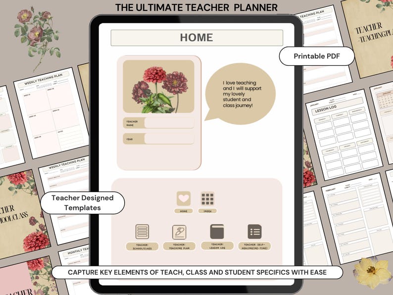 Teacher Planner | 2025 2026, Teacher and Class Designed Templates ...