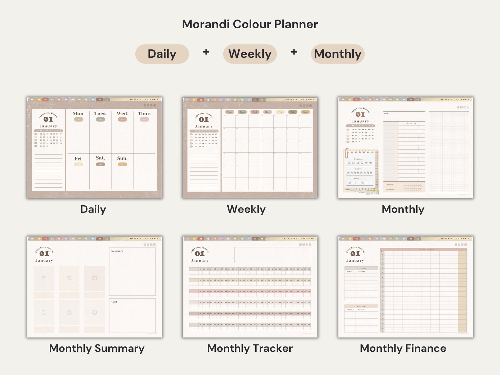 Vintage Series Digital Planner Journal Planner 2024 Yearly Monthly ...