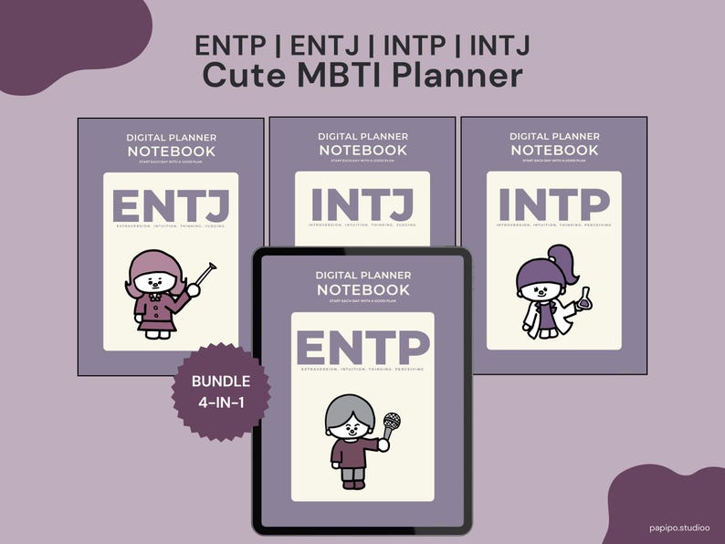 Cute Planner, MBTI Planner | Entj, Entp, Intj, Intp - Multi Functional ...