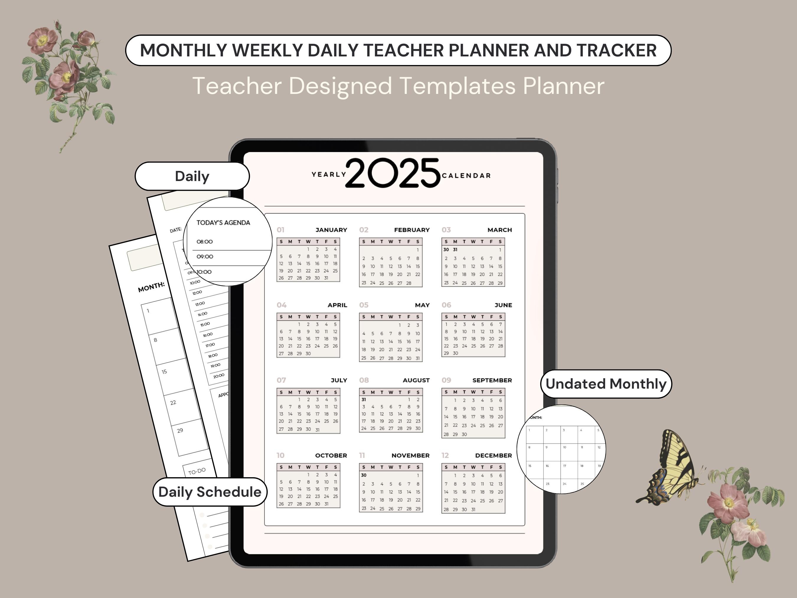 Teacher Planner | 2025 2026, Teacher and Class Designed Templates ...