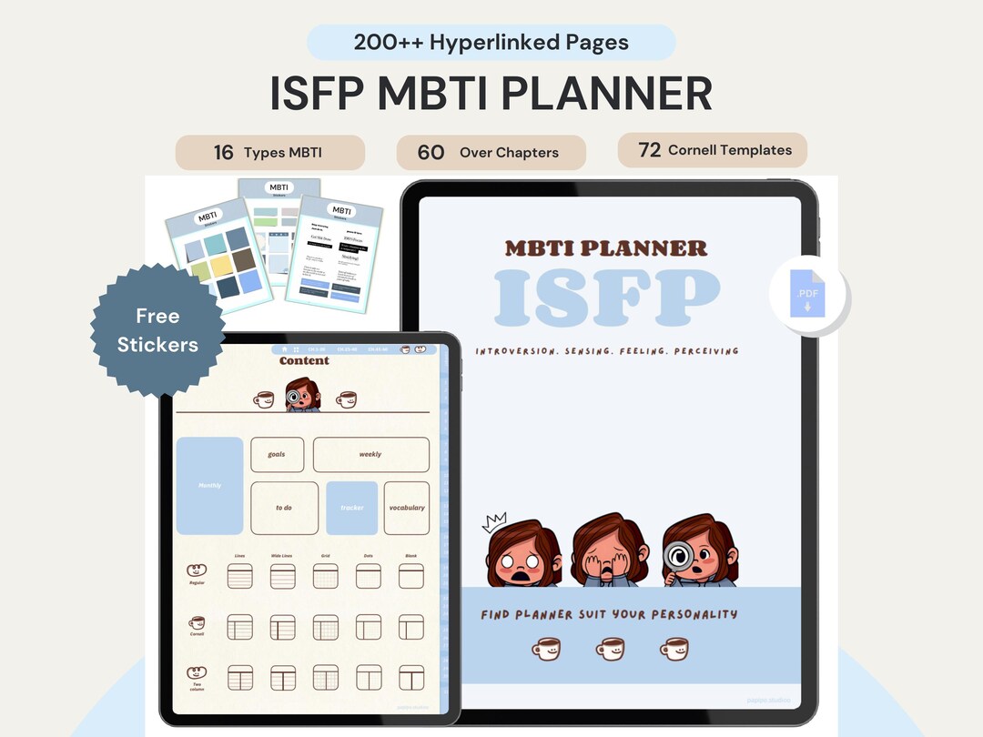 MBTI Planner ISFP Multi Functional Digital Planner Notebook, Work and ...