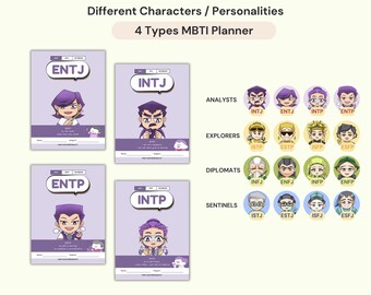 MBTI Planner ESTJ Multi Functional Digital Planner Notebook, Work and ...